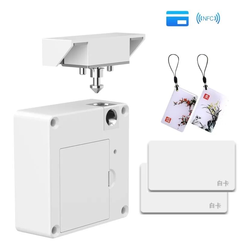 Умный электронный замок для шкафа NFC lock 2card 2keyforb