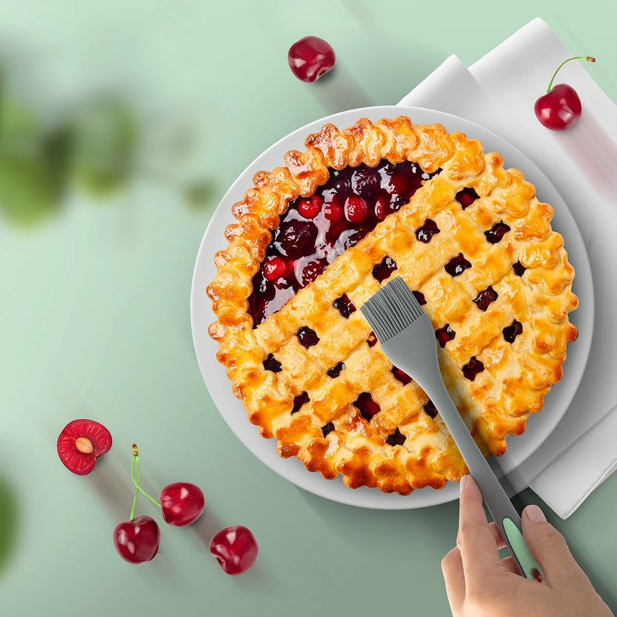 Кисть кондитерская силиконовая L-22,5см