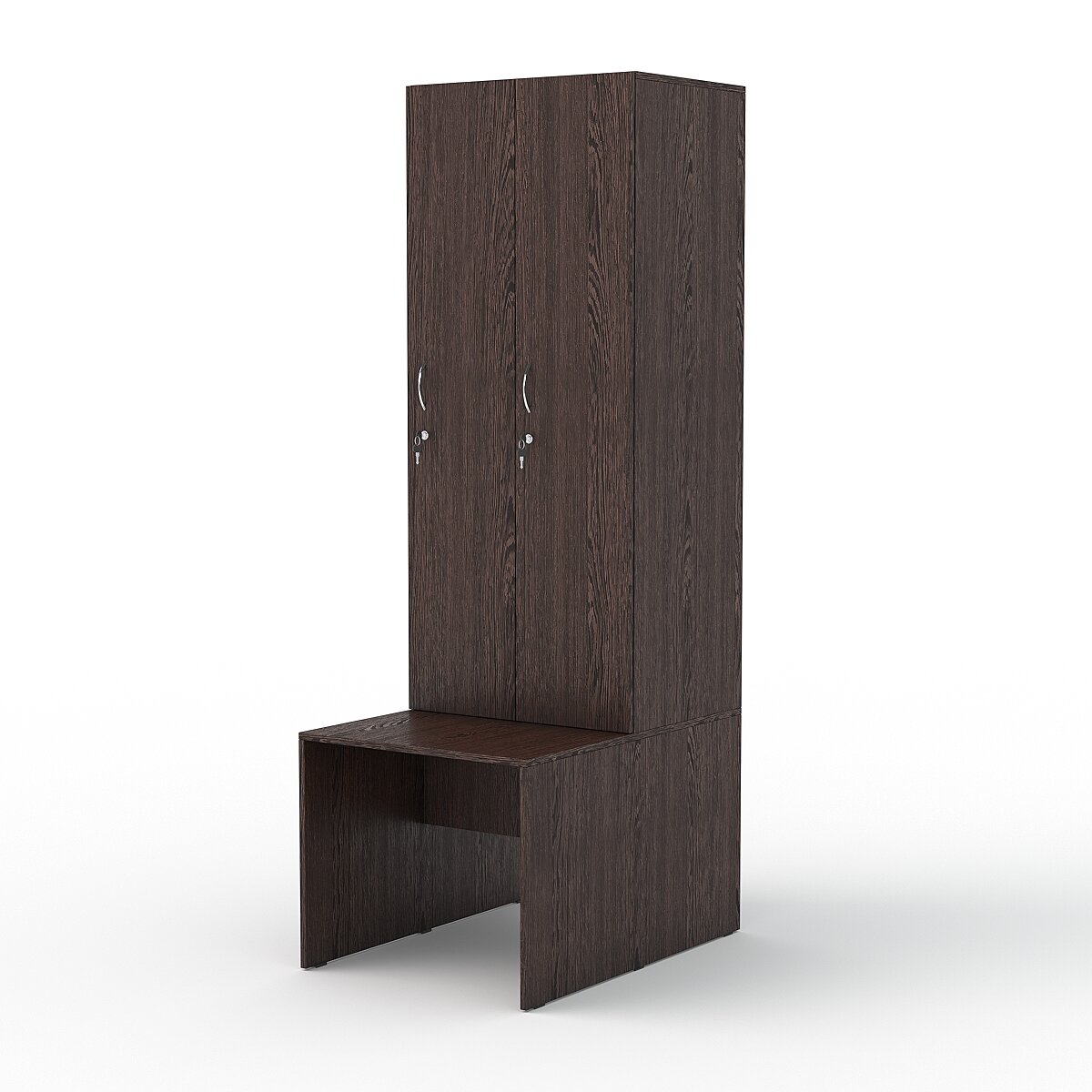 Шкаф для раздевалок "тренер" №1Б со скамейкой, Дуб Сонома. Производитель товара - компания Westcom.