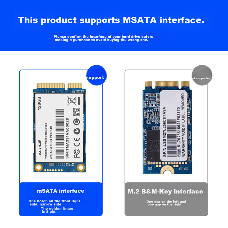 ORICO Transparent SSD Enclosure, M.2 to Type-C Hard Drive Case, Compatible with Laptop SSD, Mini External Enclosure - TC10