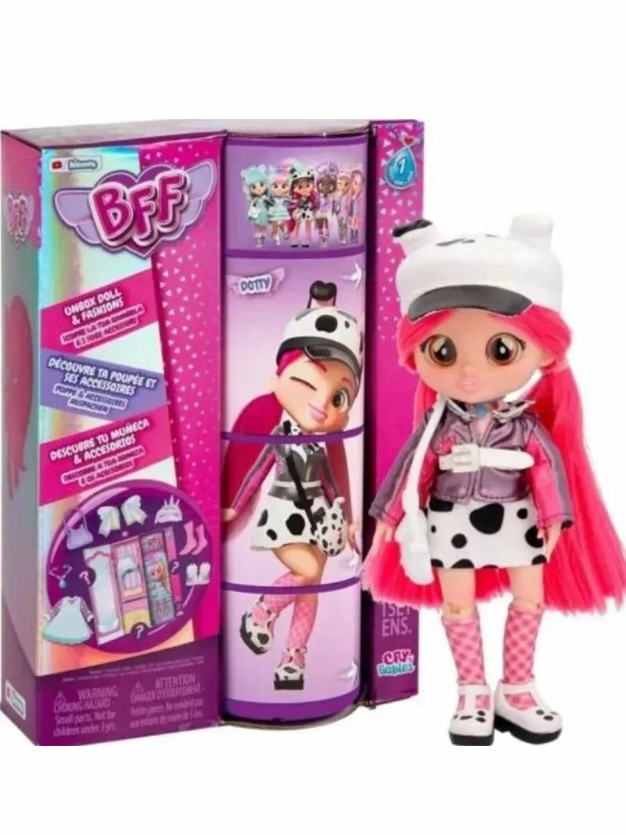 Модные куклы Cry Babies BFF Dotty 9 + сюрпризы, включая одежду и аксессуары