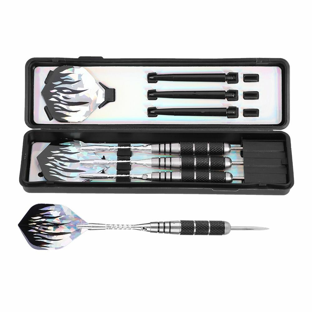 Набор дротиков 22г из нержавеющей стали с 6 стабилизаторами и кейсом