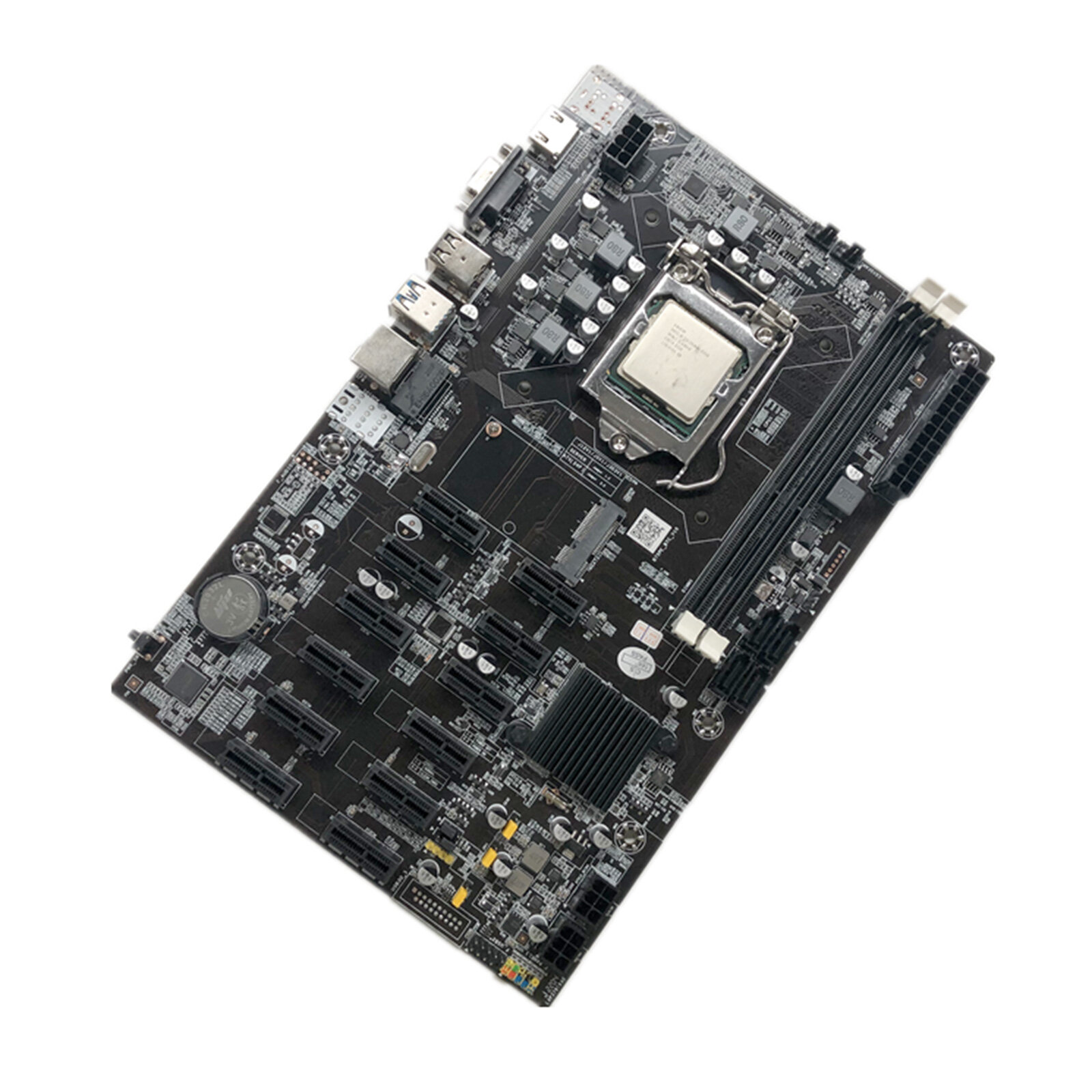 B75 12 PCIE1X Материнская плата для майнинга ETH LGA1155 MSATA USB3.0 SATA3.0 Поддерживает материнскую плату DDR3 B75 BTC Miner с процессором