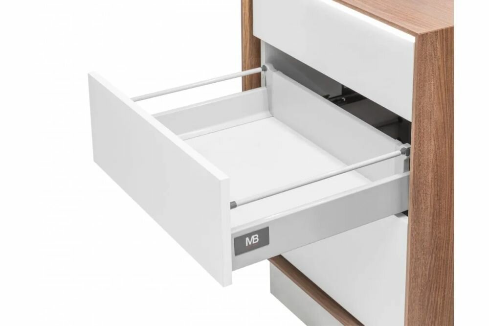 Выдвижной ящик Модерн Бокс L-500 мм, средний H-135 мм, белый (1 рейлинг)