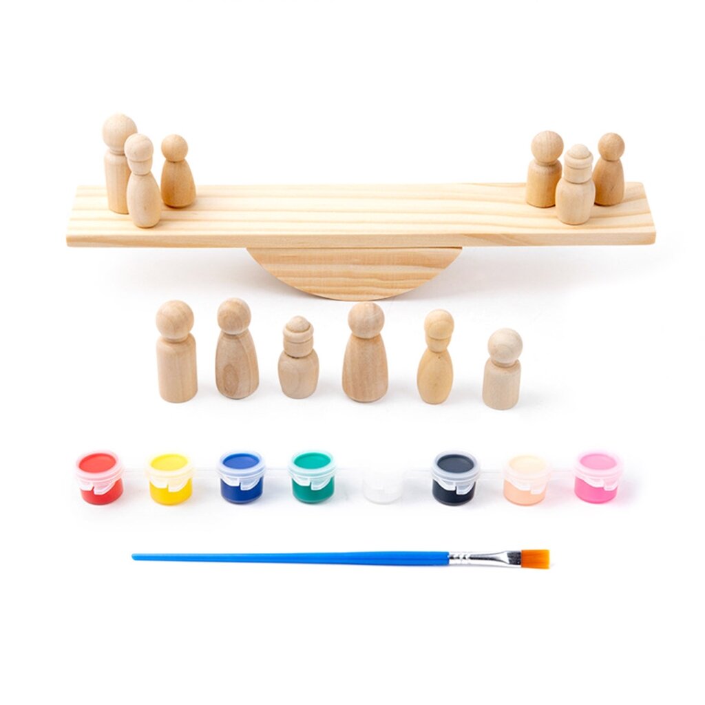 Деревянная Балансировочная Игрушка для Детей 3-6 Лет, Штабелирующая Игрушка, Балансировочная Соревновательная Игра, Наполнители Пасхальной Корзины, Подарок на День Рождения для Мальчика И Девочки