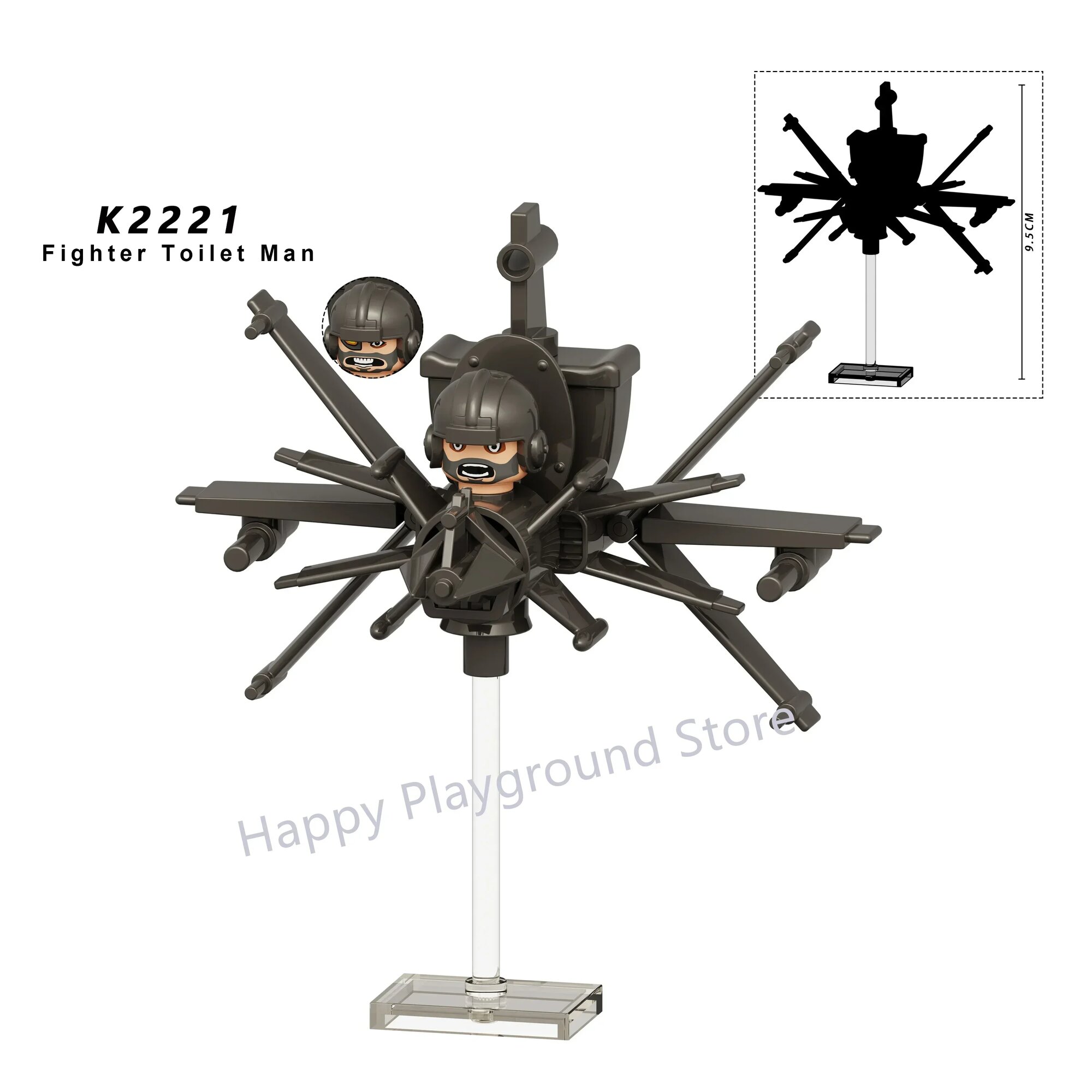 OTRAINBOW KDL Skibidi Toilet Man Фигурки из пластика Черный, K2221