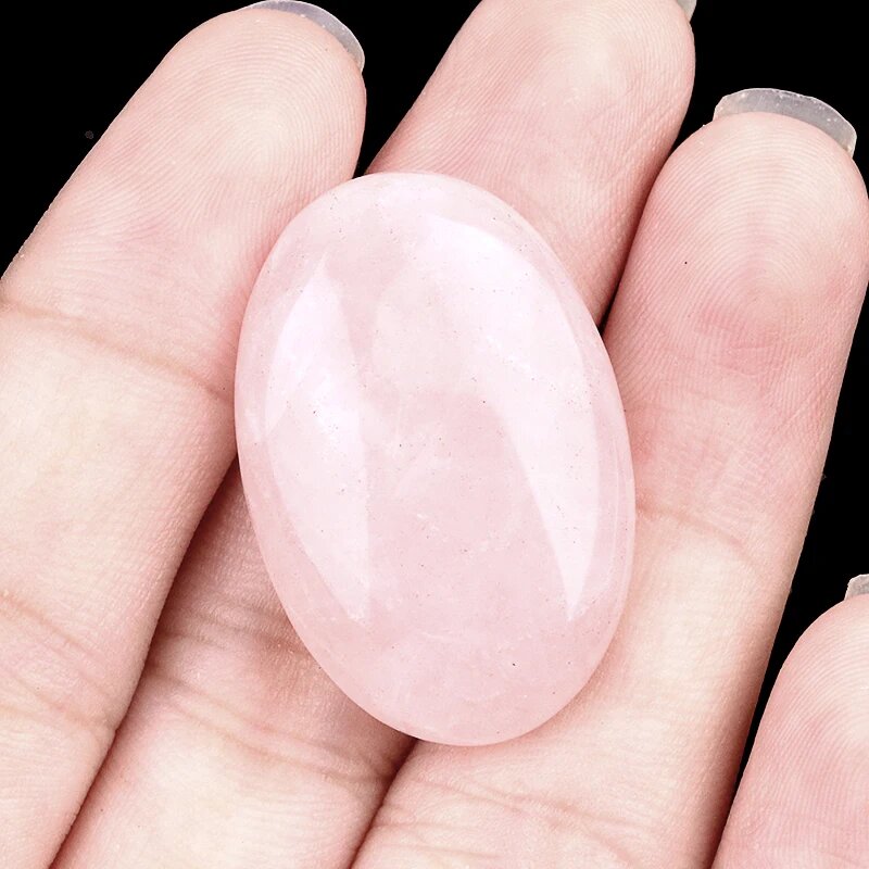 Кабошон из полудрагоценного камня Розовый, 20x30mm 1PC, Rose Quartz