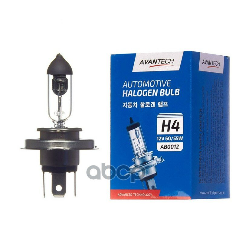 Лампа галогеновая H4 (HB2) 12V 60/55W AVANTECH арт. AB0012 - высокое качество товара по низкой цене