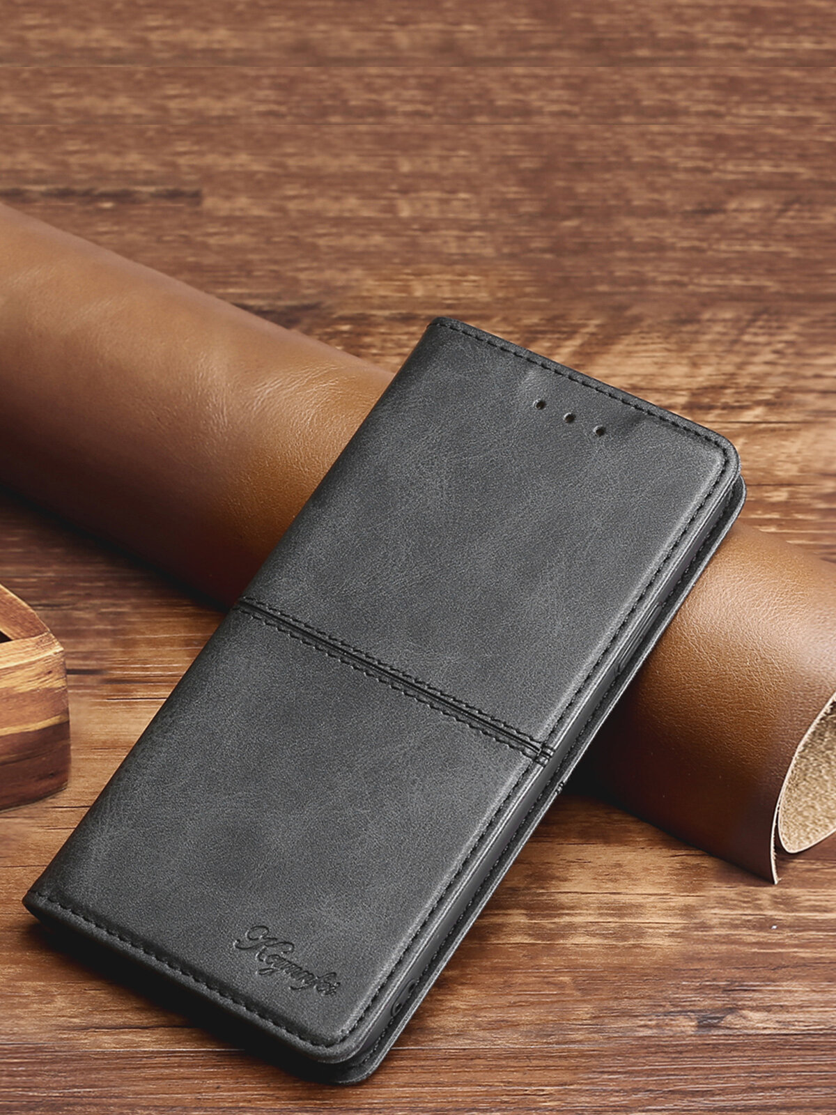 Чехол книжка для Xiaomi Poco X3 и X3 Pro / Поко Х3 и Х3 Про elitcase (Черная)