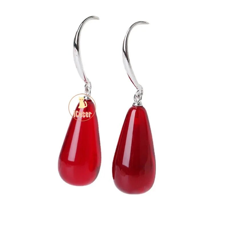 Frieren Cosplay Wig TDAICHAN Светло-фиолетовый Двойной хвостик Бордовый, Earrings only