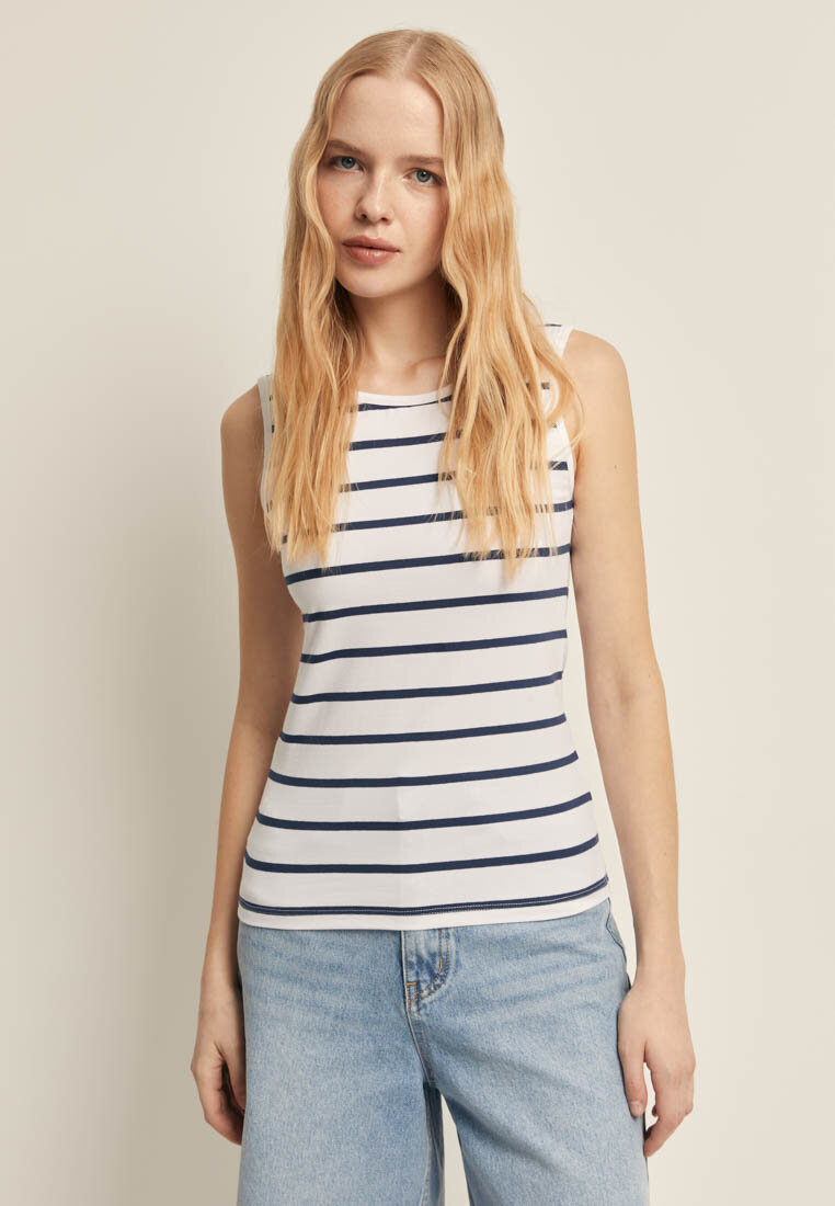 Майка из хлопка в полоску