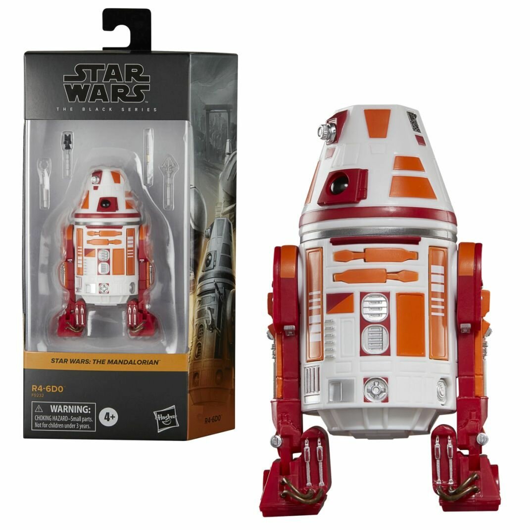 Фигурка HasBro Star Wars The Mandalorian, R4-6D0, черная серия 15см