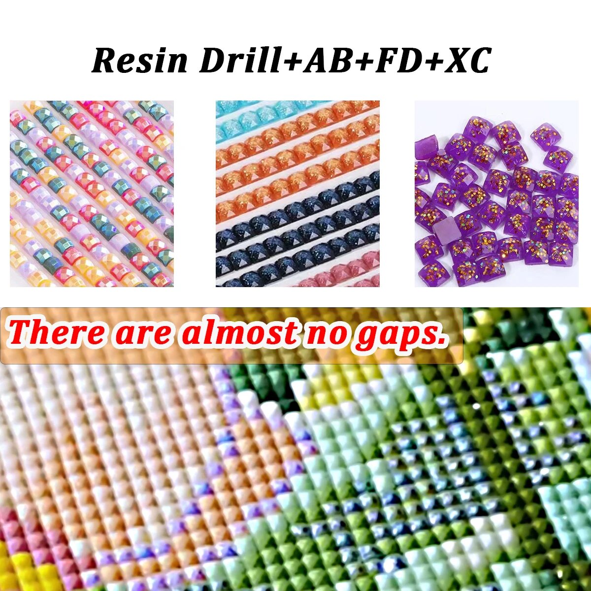 Алмазная картина Wowo Art со смолой и кристаллами 30*40см, Resin AB FD XC