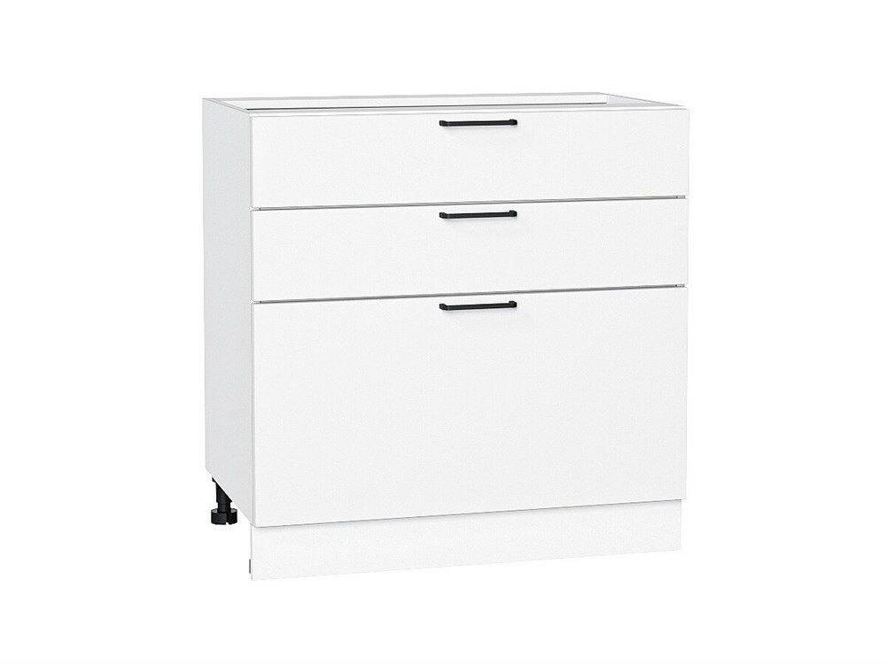 VVT Шкаф нижний с 3-мя ящиками Флэт Белый, White In 2S, 800