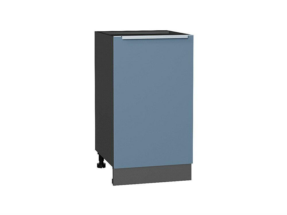 VVT Шкаф нижний с 1-ой дверцей Фьюжн Graphite, Silky Blue, 450 В*Ш*Г 816*450*480, фасад МДФ Silky Blue, корпус Graphite Silky Blue