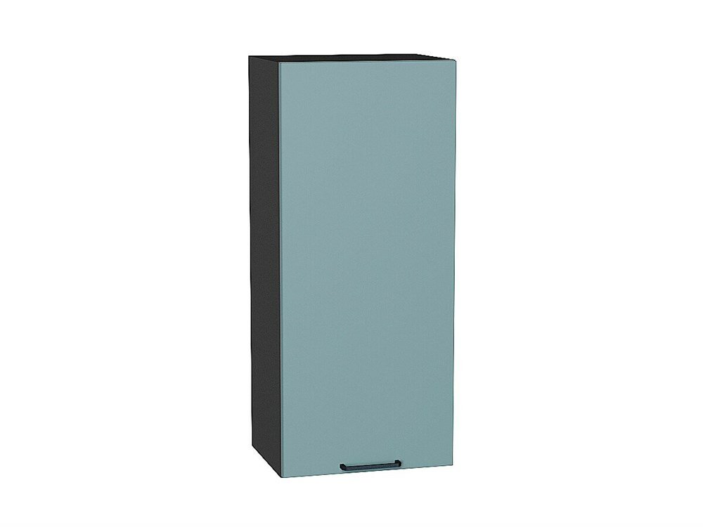 VVT Шкаф верхний с 1-ой дверцей Флэт Graphite, Grey-green In 2S, 920, 400 В*Ш*Г 920*400*318, фасад ЛДСП Grey-green In 2S, корпус Graphite Grey-green In 2S