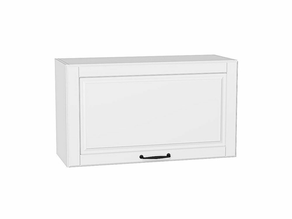 VVT Кухонный Шкаф верхний горизонтальный Дублин Белый, Special White, 460, 800, каркас ЛДСП Белый, фасад МДФ Special White, 460*800*318