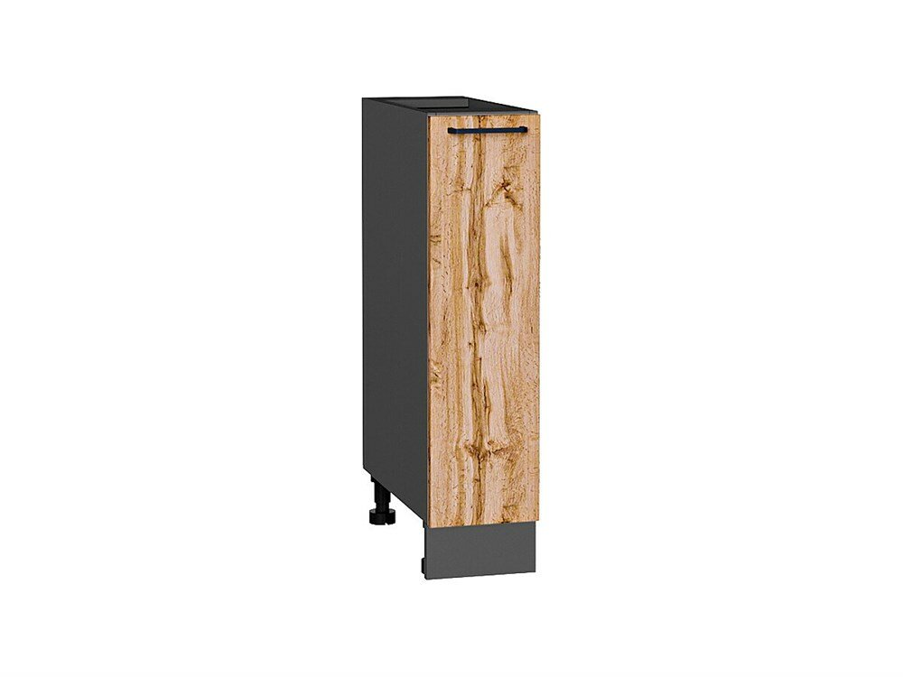 VVT Шкаф нижний с 1-ой дверцей Флэт Graphite, Wotan Oak 2S, 200