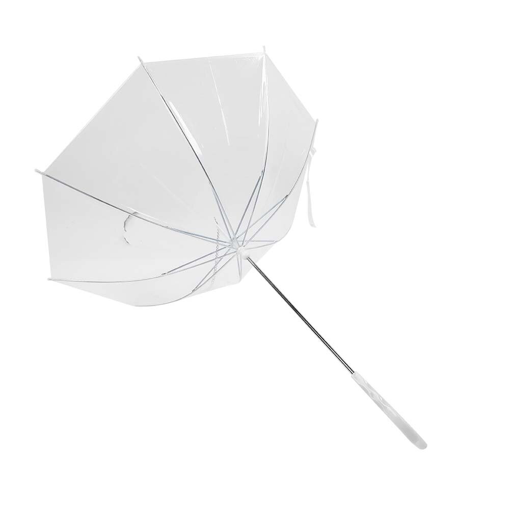 Инновационный зонтик для домашних животных, зонтик для собак и кошек с тяговой тросовой цепью для прогулок под дождем, прозрачный