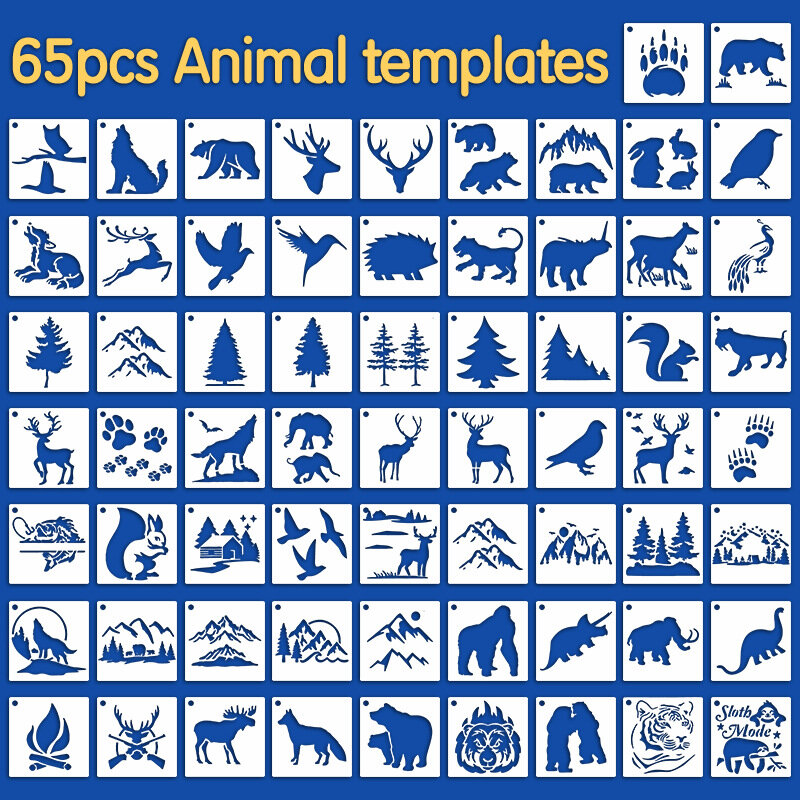 Трансграничная Амазонка, шаблон для рисования, 65 деталей, лесной зверь MMJYSLIM