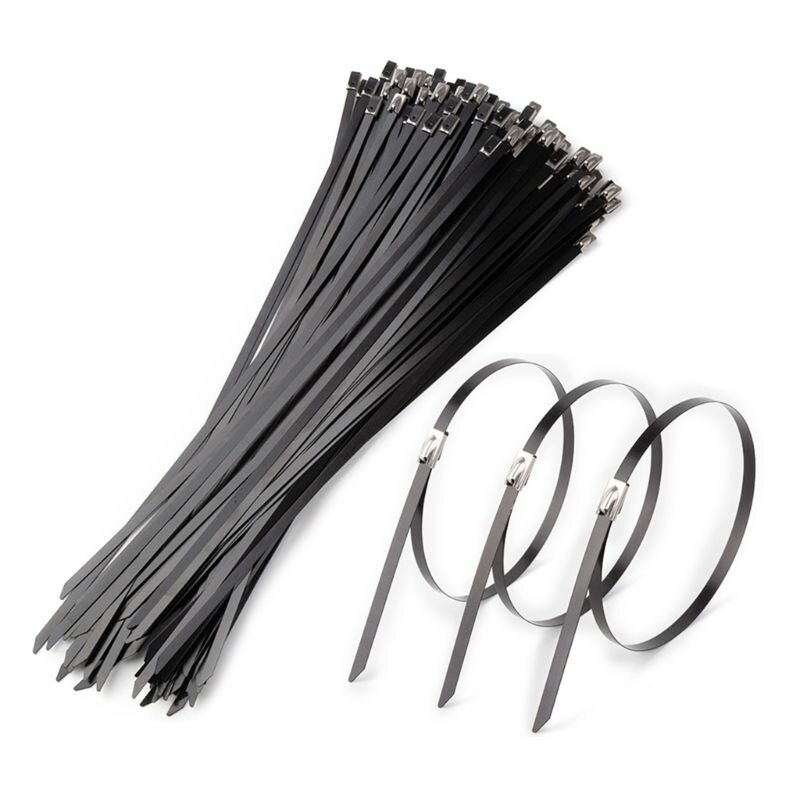 1 комплект металлических кабельных стяжек из нержавеющей стали 100, 304-4,6x150 мм