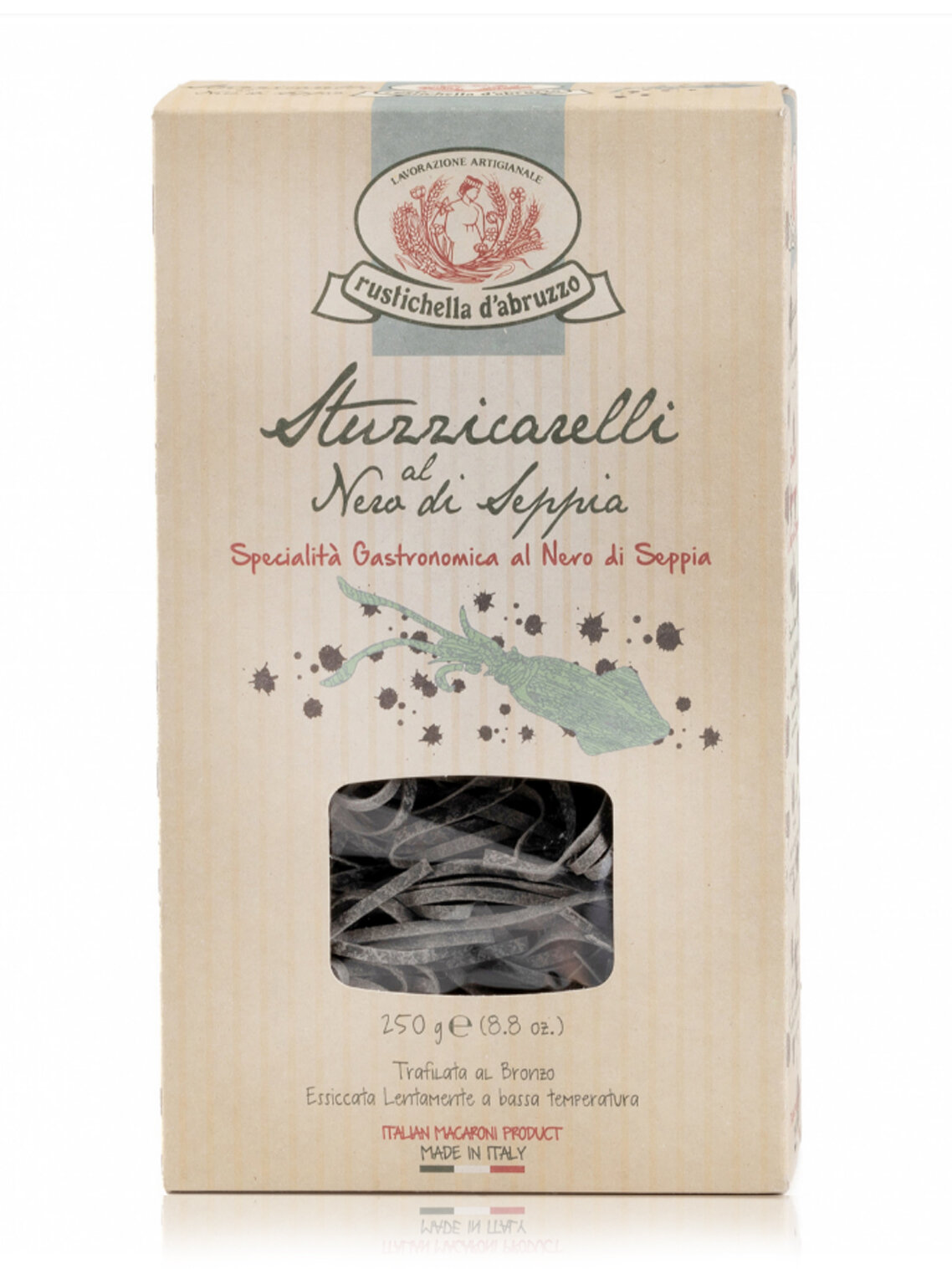Паста яичная с чернилами каракатицы Стуццикарелли, Rustichella d'Abruzzo, Италия, 250 г