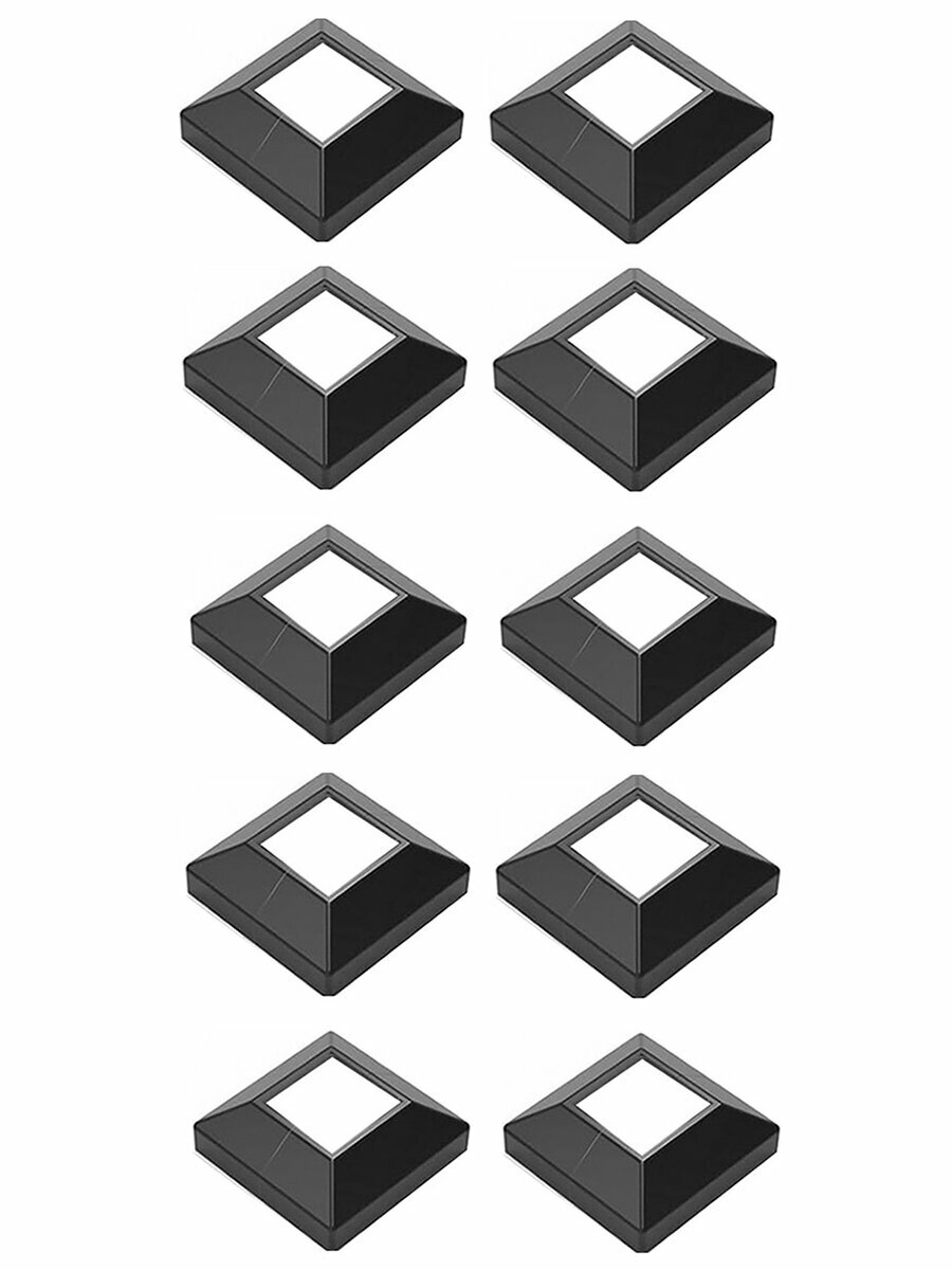 Декоративная крышка на перила (10 шт. в комплекте), пластиковая заглушка для защиты основания, съемный аксессуар для ограждения, черный