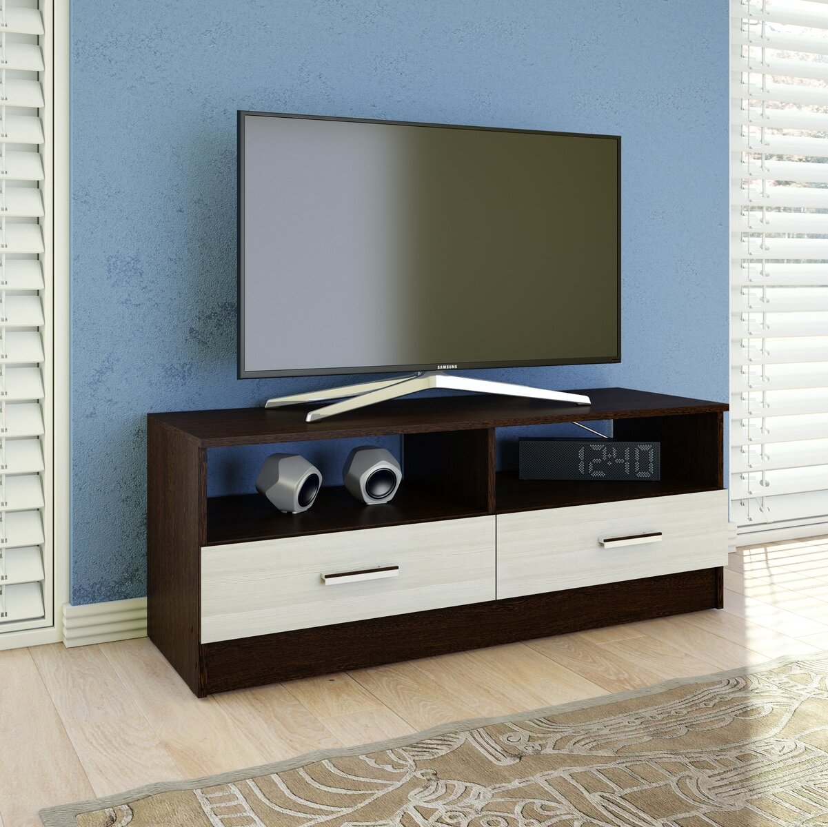 Тумба под телевизор ТВ - 1 Эра 120х38.2х46.5 см Венге/Лоредо