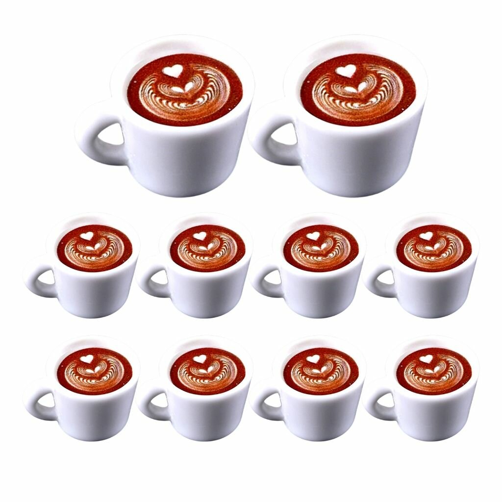 10 шт, имитация кукольного домика из смолы, матовая кофейная чашка-№ 6