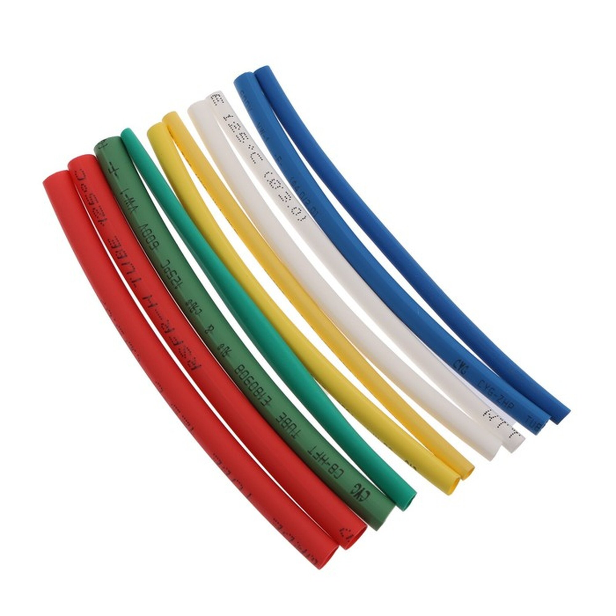 Термоусаживаемая трубка 3/4/5/6 набор (3/4мм -3 цв, 5/6 мм-2 цв 10 см), 10 шт