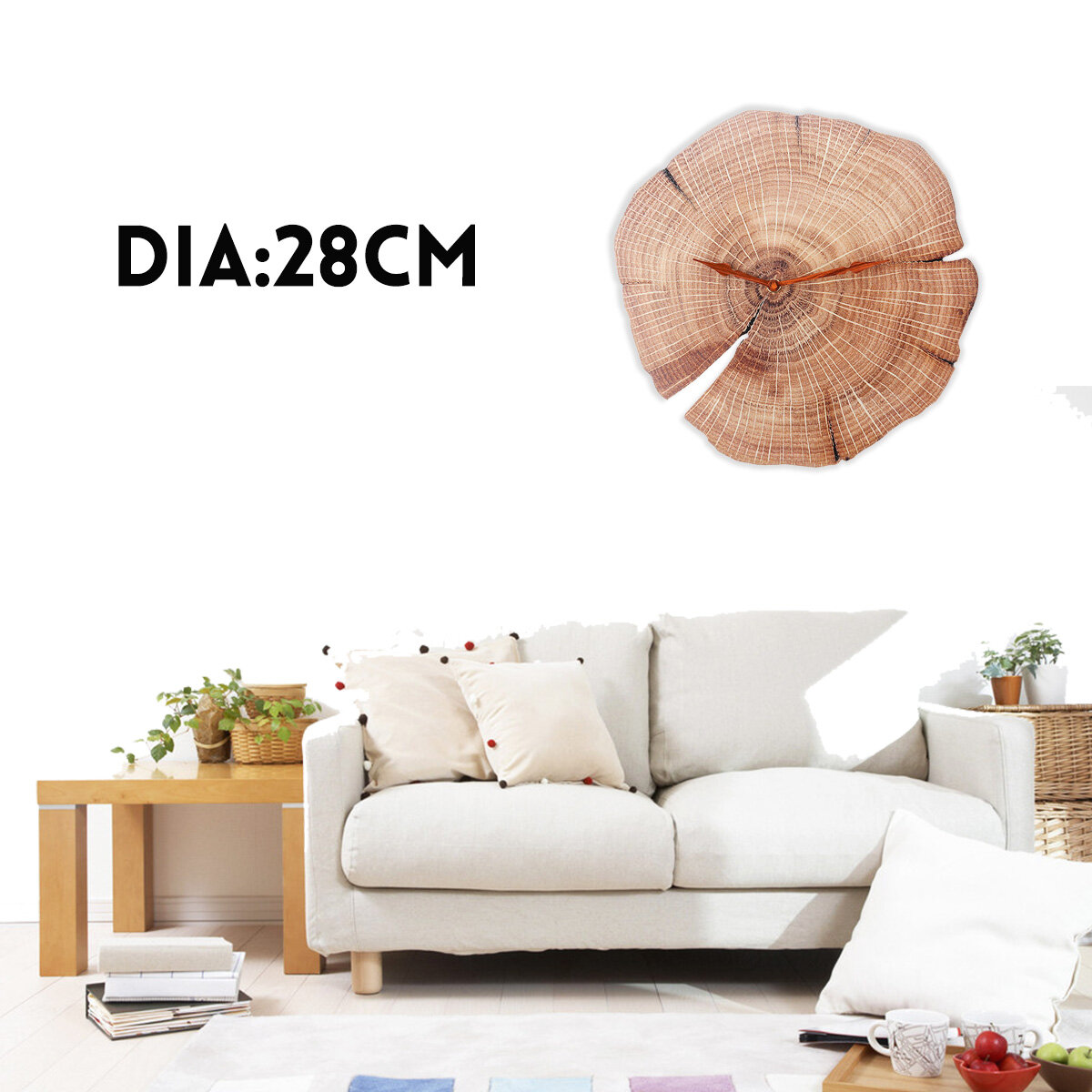 Аксессуар 28 см 11 дюймов Ретро Круглые Деревянные Настенные Часы DIY Комната Домашний Офис Бар Украшение новый