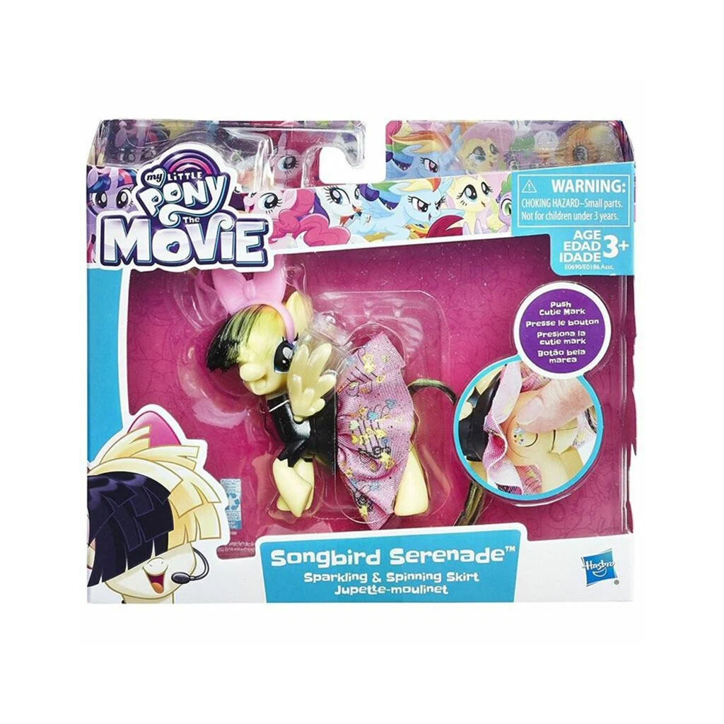 Hasbro My Little Pony The Movie Sparkling Spinning Skirt Songbird Serenade /Детская игрушечная лошадка, Хасбро
