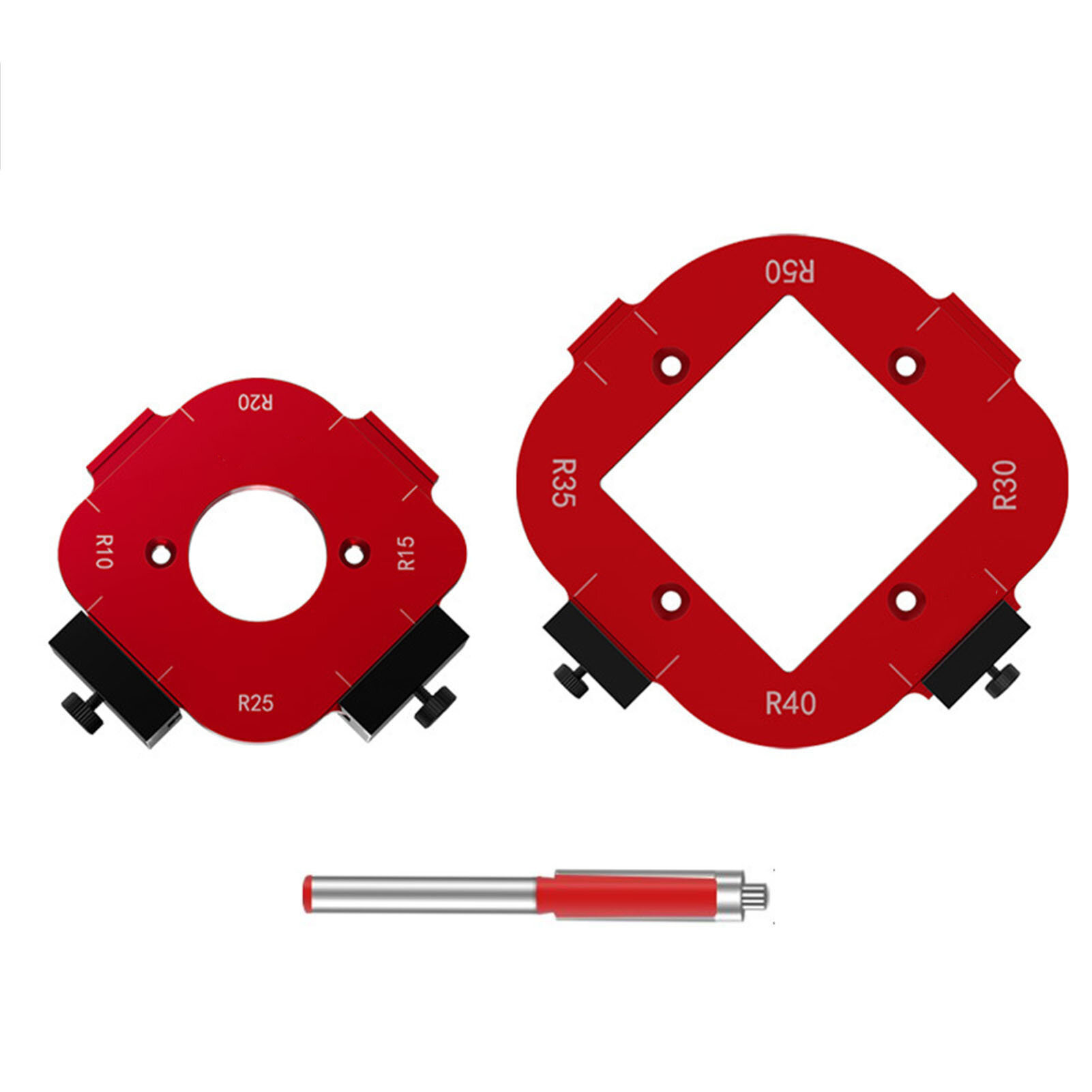 Шаблон для фрезерования скругленных углов, приспособление для закругления углов стола из алюминиевого сплава R10 R15 R20 R25 R30 R35 R40 R50