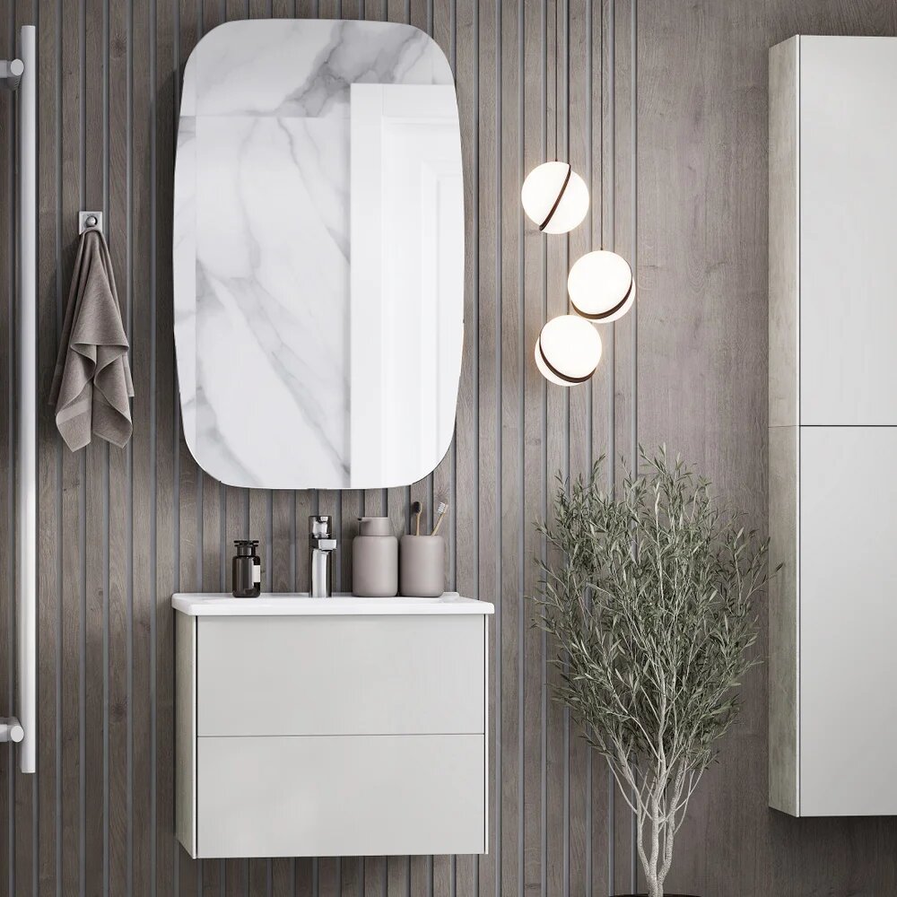 Мебель для ванной комнаты AQUATON Сохо 60 cлэйт, галька серая