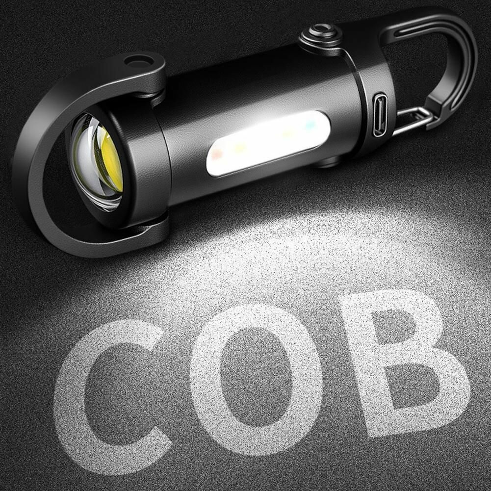 Многофункциональный LED-фонарь брелок, портативный мини фонарик для кемпинга