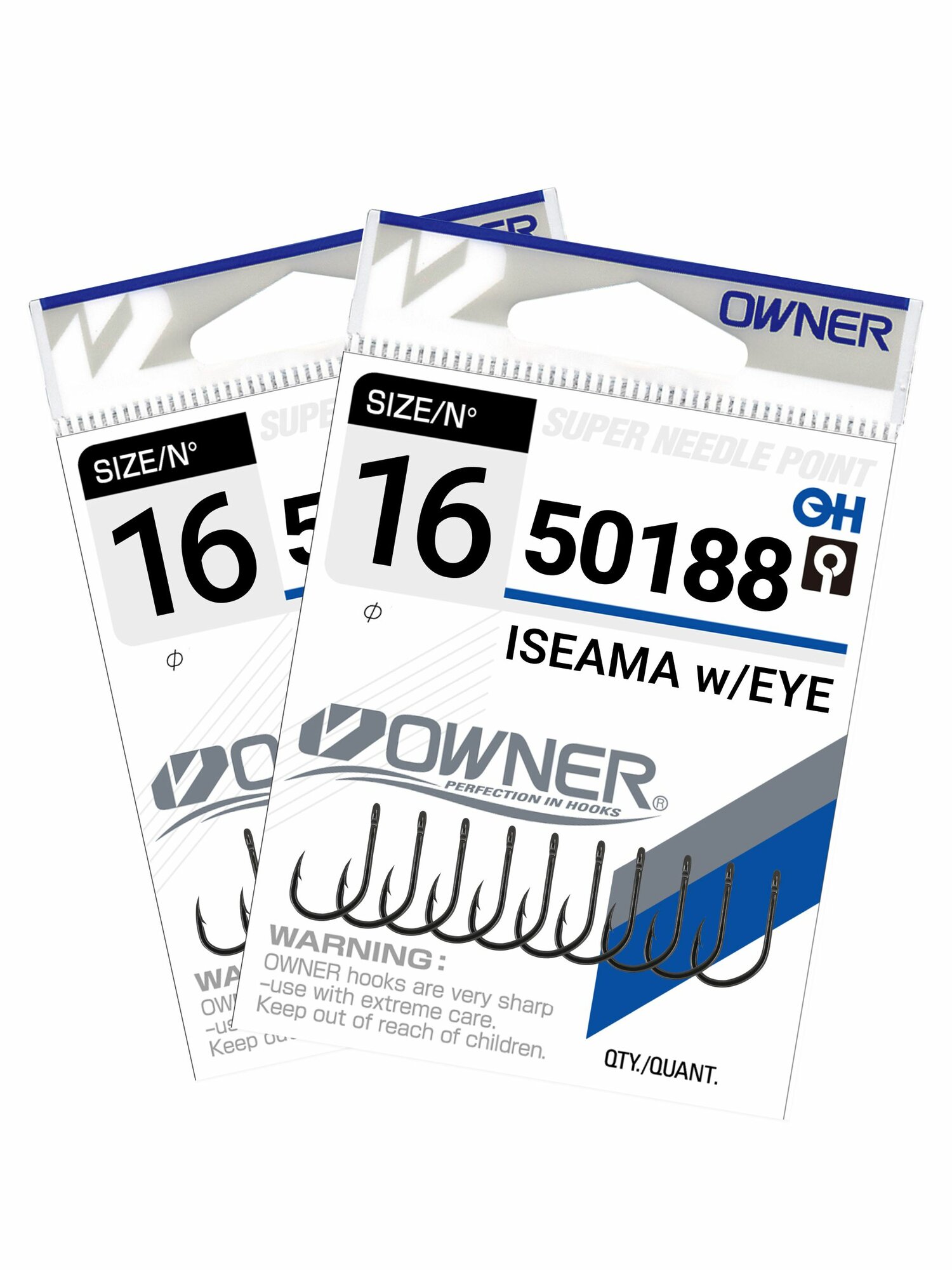OWNER Крючок Iseama w/eye BC №16 10шт 2 упаковки