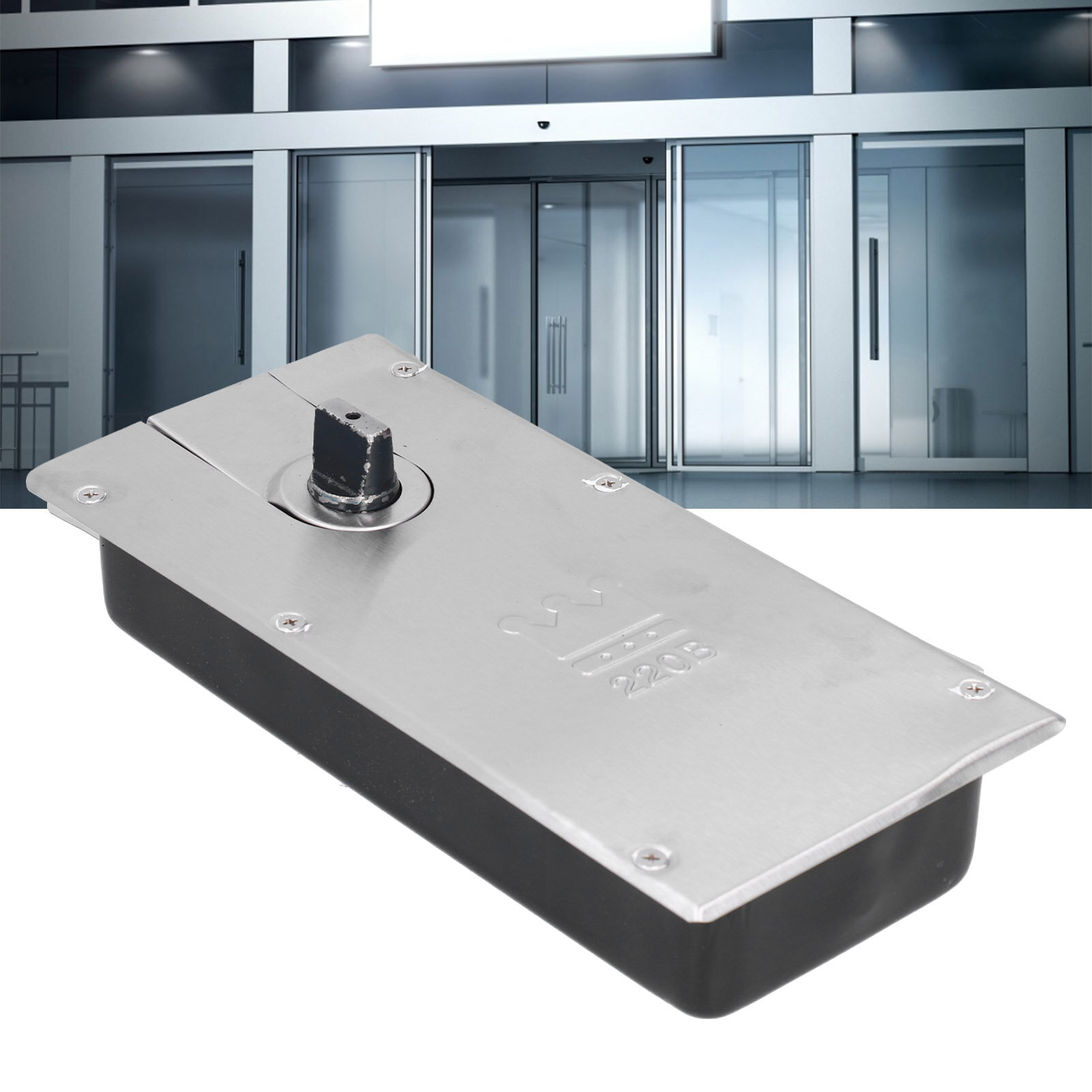 2-х ходовая пружина с открытым полом, гидравлический буфер, петля для заземления, петля для стеклянной двери, доводчик для двери, вес 110 кг