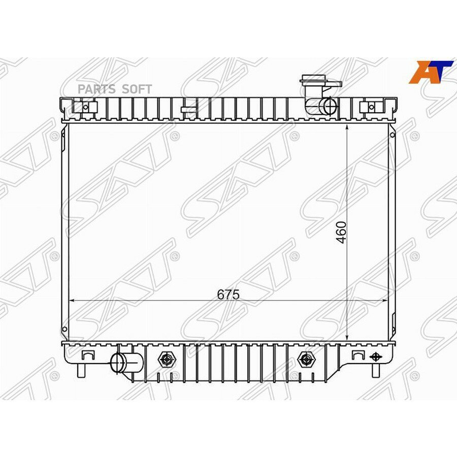 Радиатор Chevrolet TrailBlazer 01-10 / GMC Envoy 02-08 от официального дистрибьютора, SAT, артикул CH0007