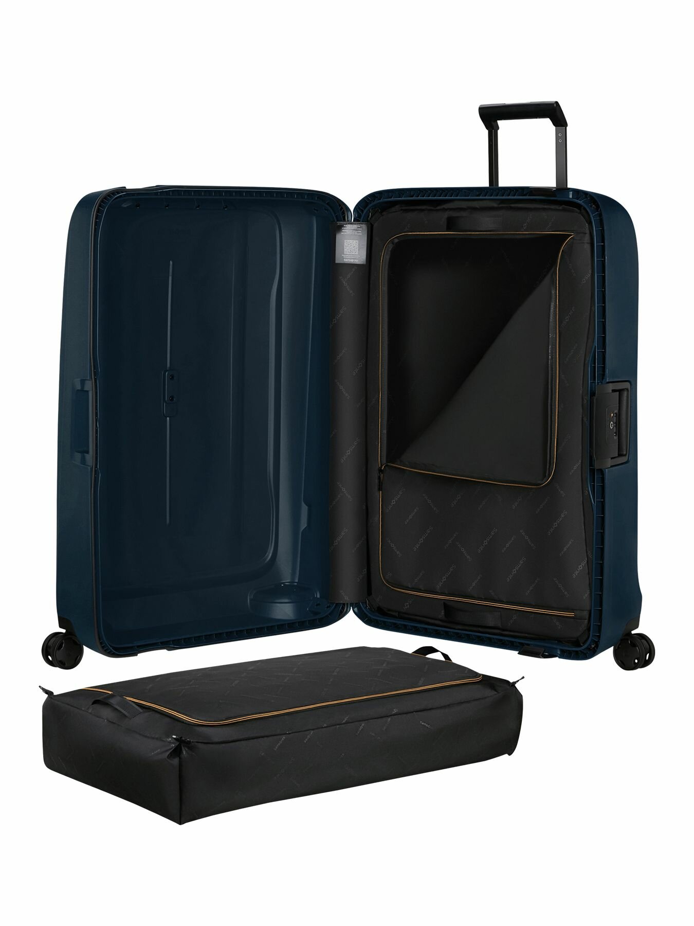 Чемодан Samsonite, 140 л, размер XL, Синий/Midnight Blue — фото 1