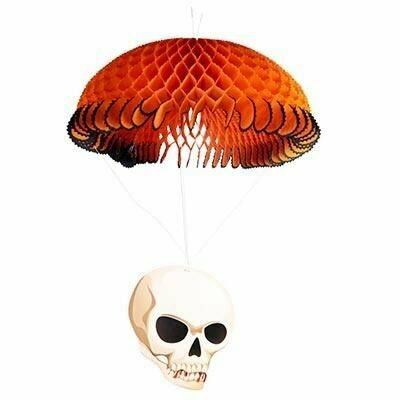 Декорация подвесная весёлая затея фигура Halloween, череп с парашютом, 55 см
