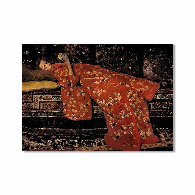 Живопись "Женщина в кимоно" 20x25 см, APB23110