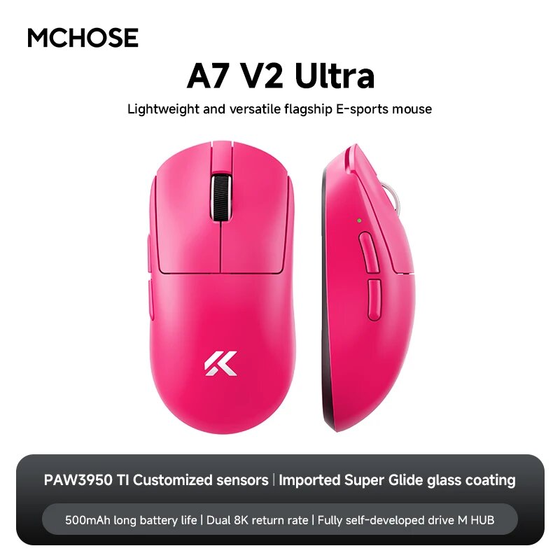 Беспроводная игровая мышь Mchose A7 Pro Ultra 42000 DPI A7V2 Ultra red