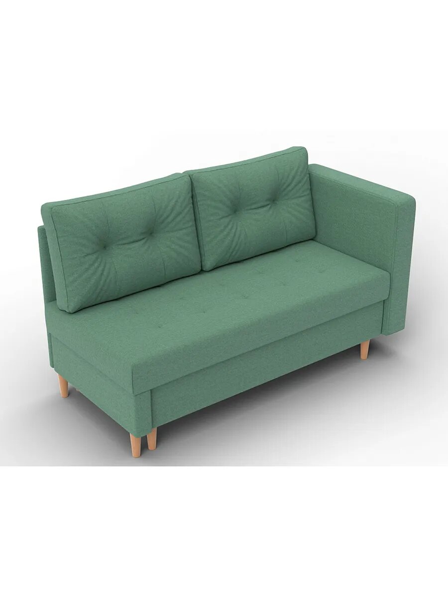 Кушетка для спальни Прайм, 147x90х68 см, с ящиком для белья, рогожка