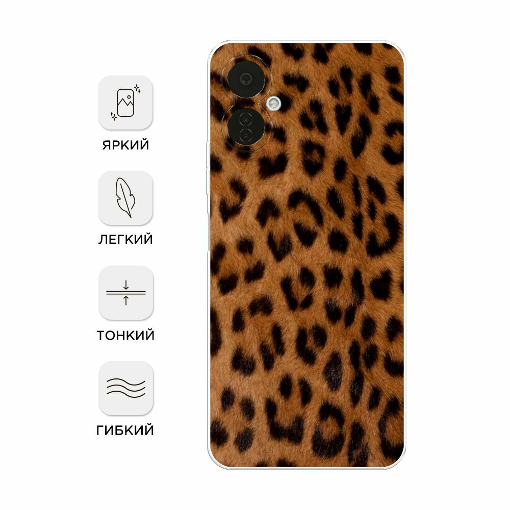 Чехол на Tecno Camon 19 Neo / Техно Камон 19 Нео с принтом "Мех леопарда" — фото 1