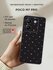 Чехол на Poco M7 Pro / Поко М7 Про с принтом "Черный фон и сердечки"