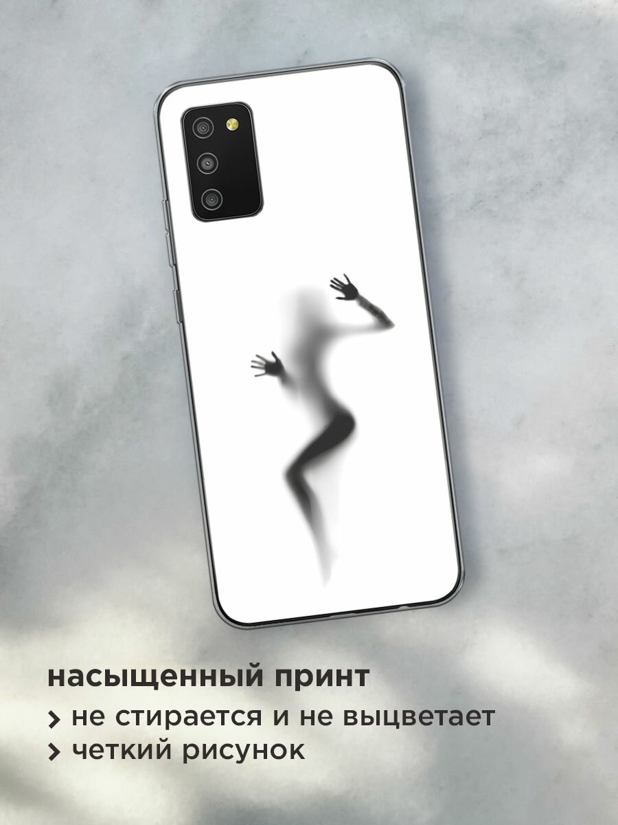 Чехол на Samsung Galaxy A02s / Самсунг Галакси A02s с принтом "Девушка в душе" — фото 1