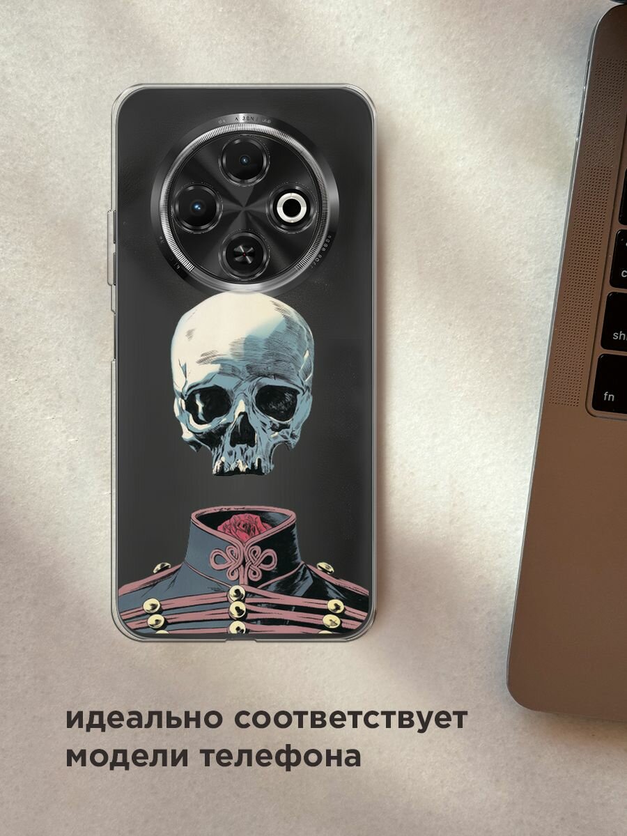 Чехол на Tecno Spark 30C / Текно Спарк 30C с принтом "Гусар", прозрачный — фото 1