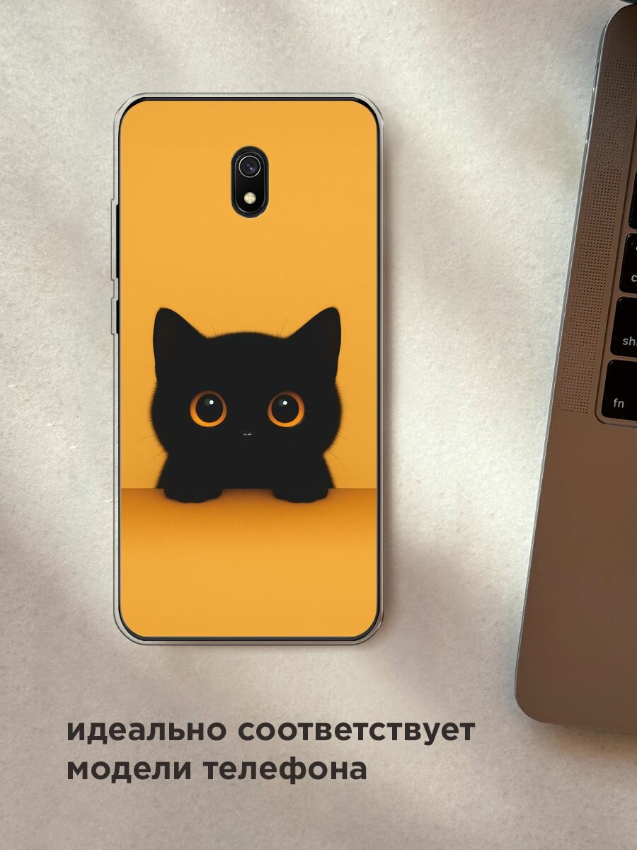 Чехол на Xiaomi Redmi 8A / Сяоми Редми 8А с принтом "Контрастный котик" — фото 1