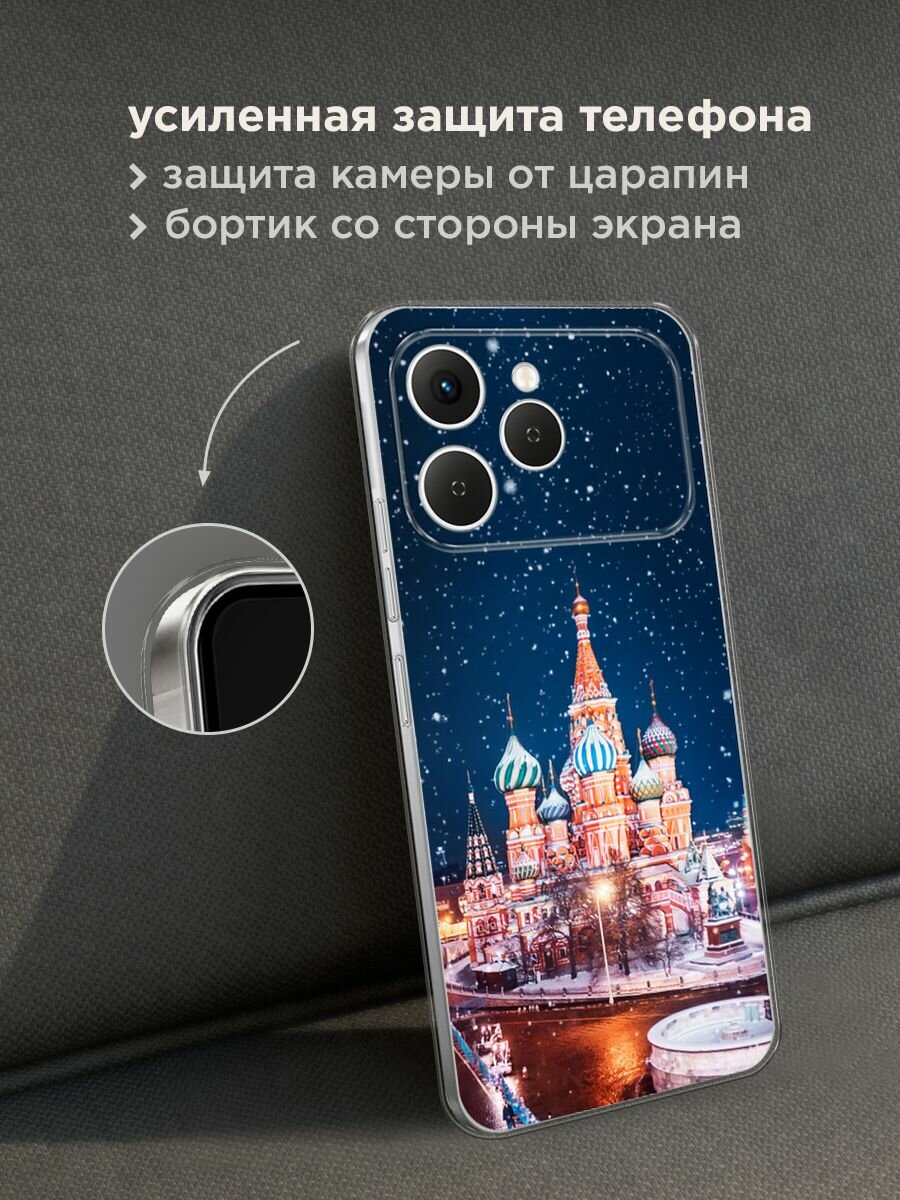 Чехол на Tecno Spark 40 / Текно Спарк 40 с принтом "Москва 1" — фото 1