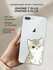 Чехол на Apple iPhone 7 Plus / Айфон 7 Плюс с принтом "Пухлый котик", прозрачный